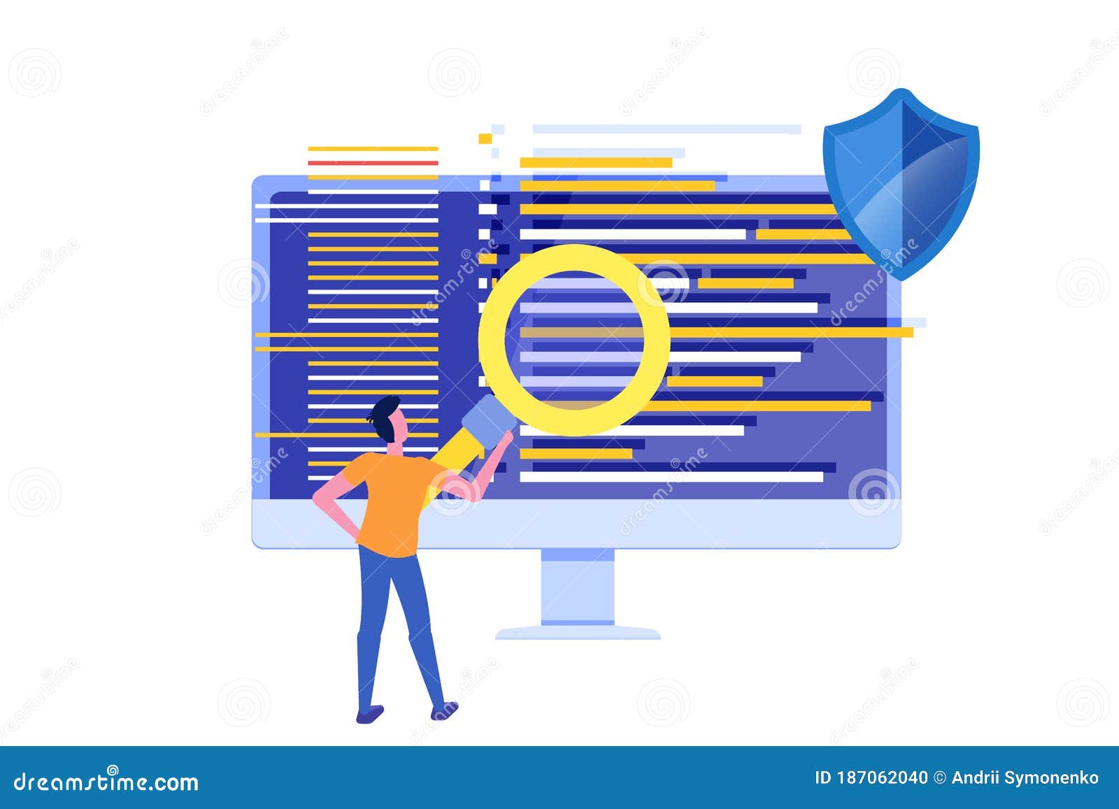 Software or Application Flat Vector Concept. Debugging Development ... Software or Application Flat Vector Concept. Debugging Development ...