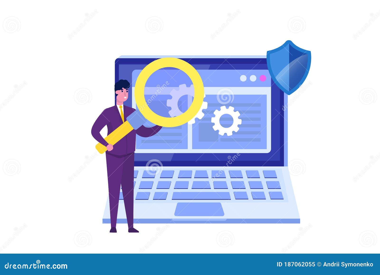 Software or Application Flat Vector Concept. Debugging Development ... Software or Application Flat Vector Concept. Debugging Development ...