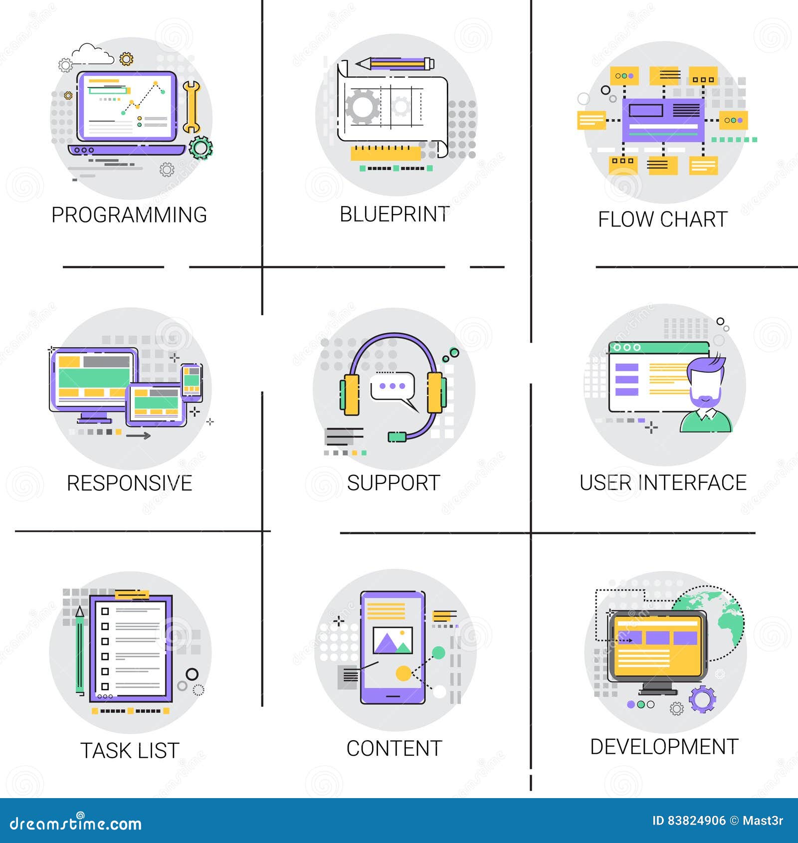 Software Application Interface Development Computer Programming Device Technology Stock Vector