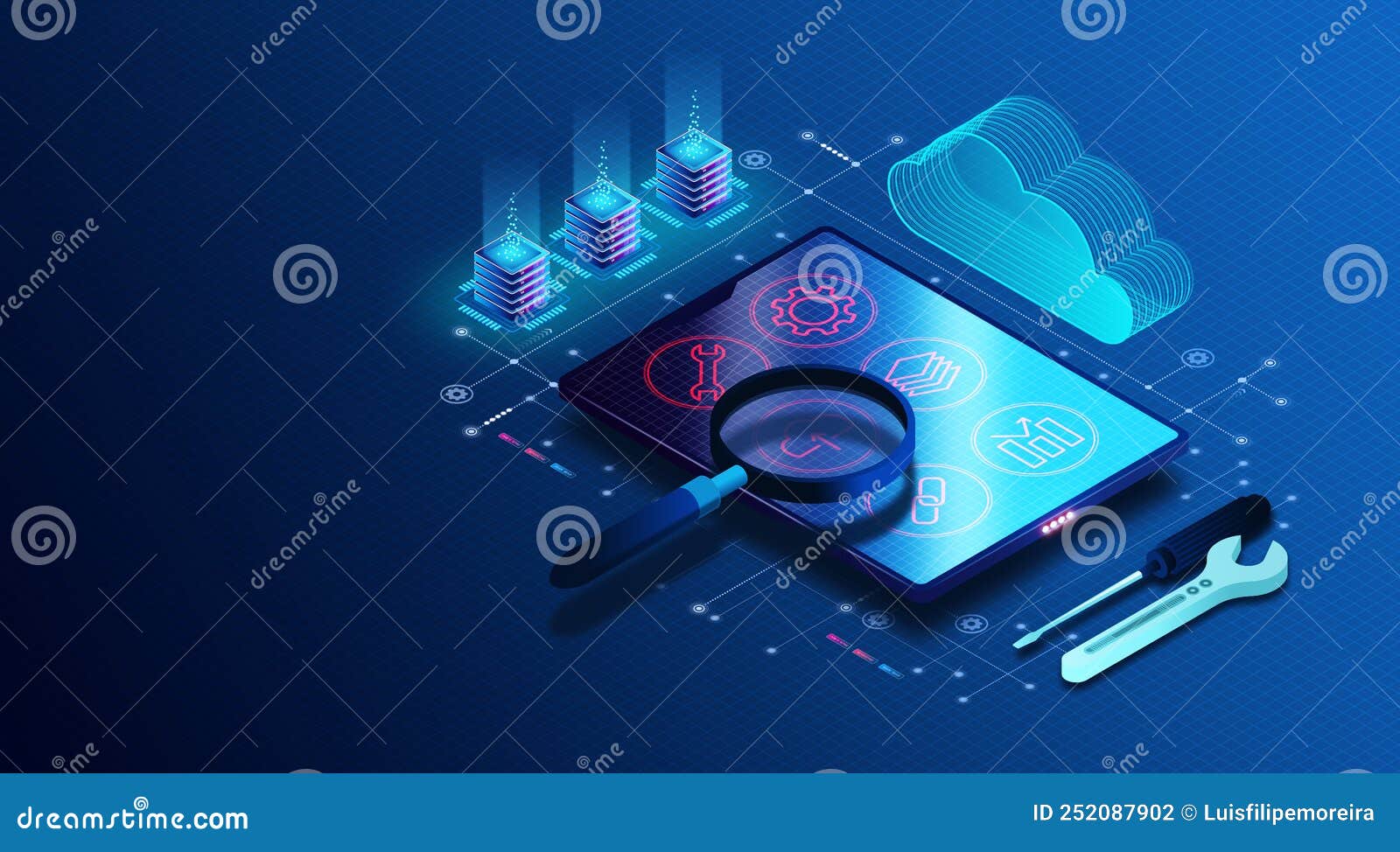 Application Testing Metaphor Vector App Test Endurance Test For