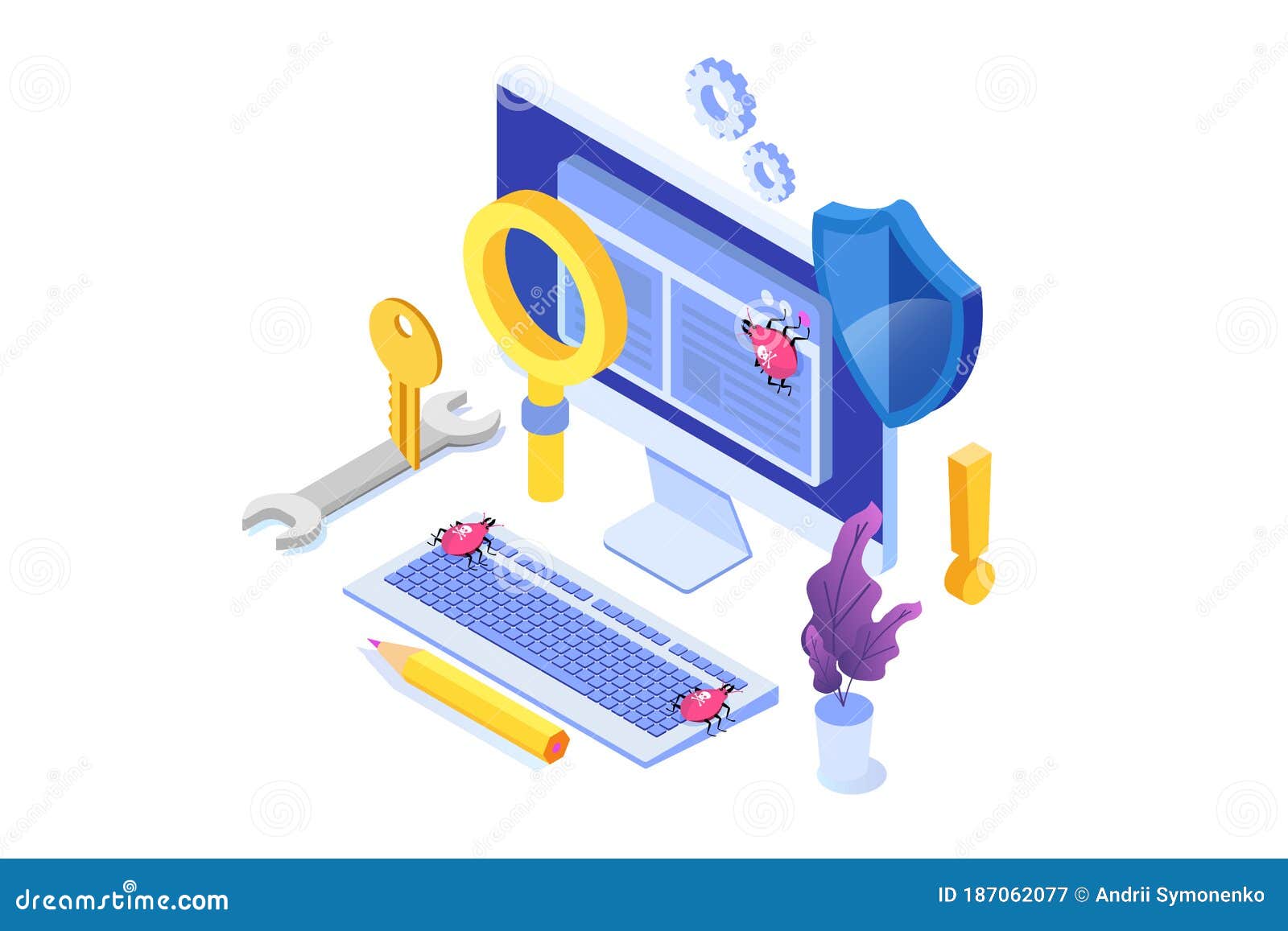 Software Or Application Testing Isometric Vector Concept Debugging