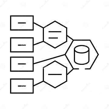 Software Architecture Line Icon Vector Illustration Stock Vector ...
