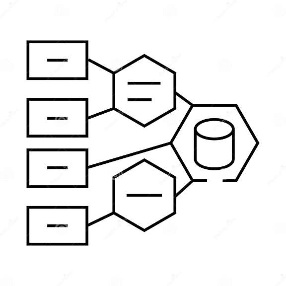Software Architecture Line Icon Vector Illustration Stock Vector ...