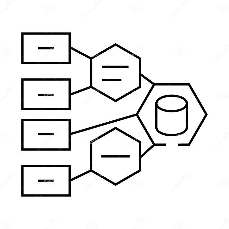 Software Architecture Line Icon Vector Illustration Stock Vector ...