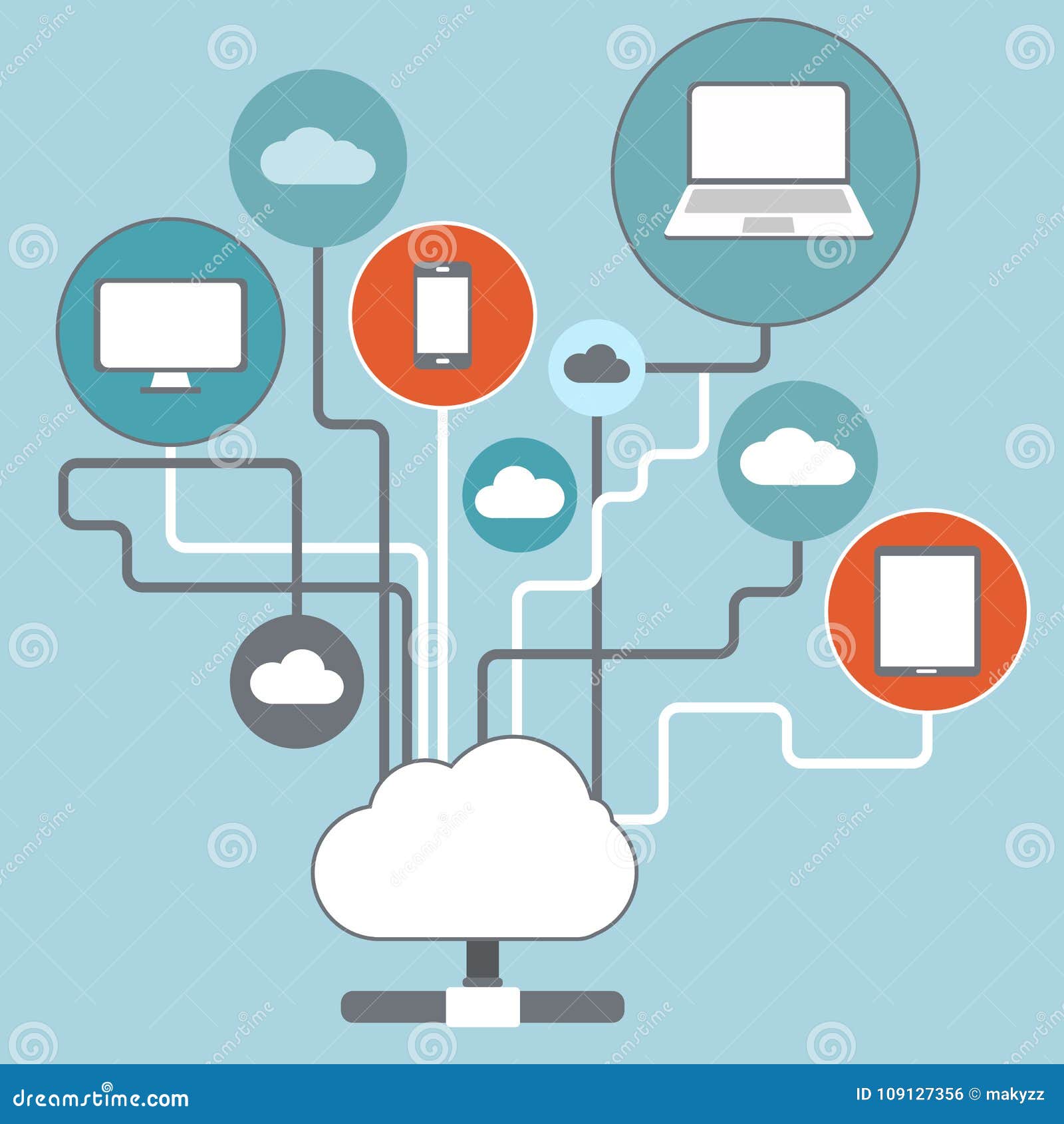 Software As a Service Concept. Flat Vector Illustration Stock Vector ...