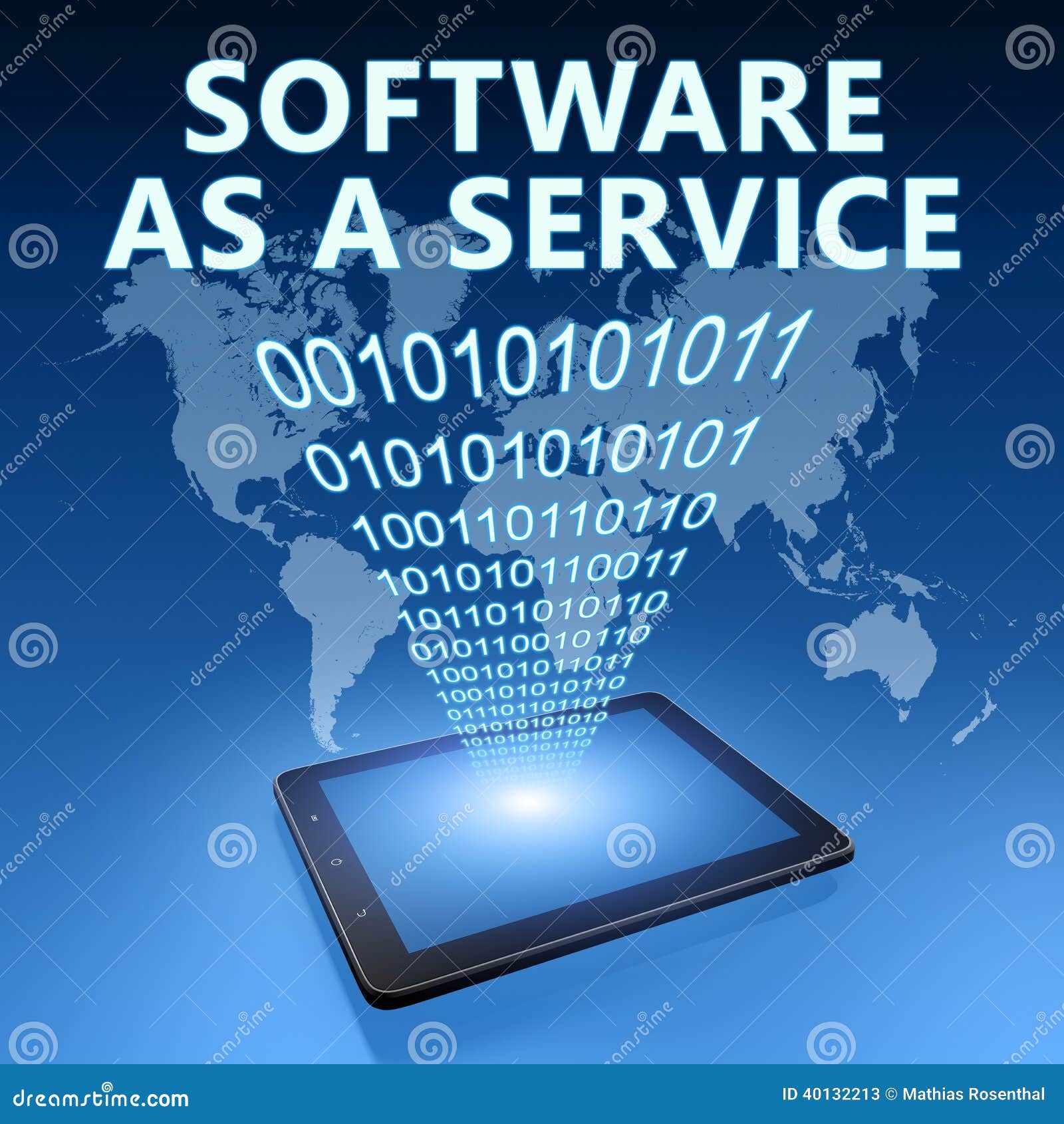 Software as a Service stock illustration. Illustration of communication ...