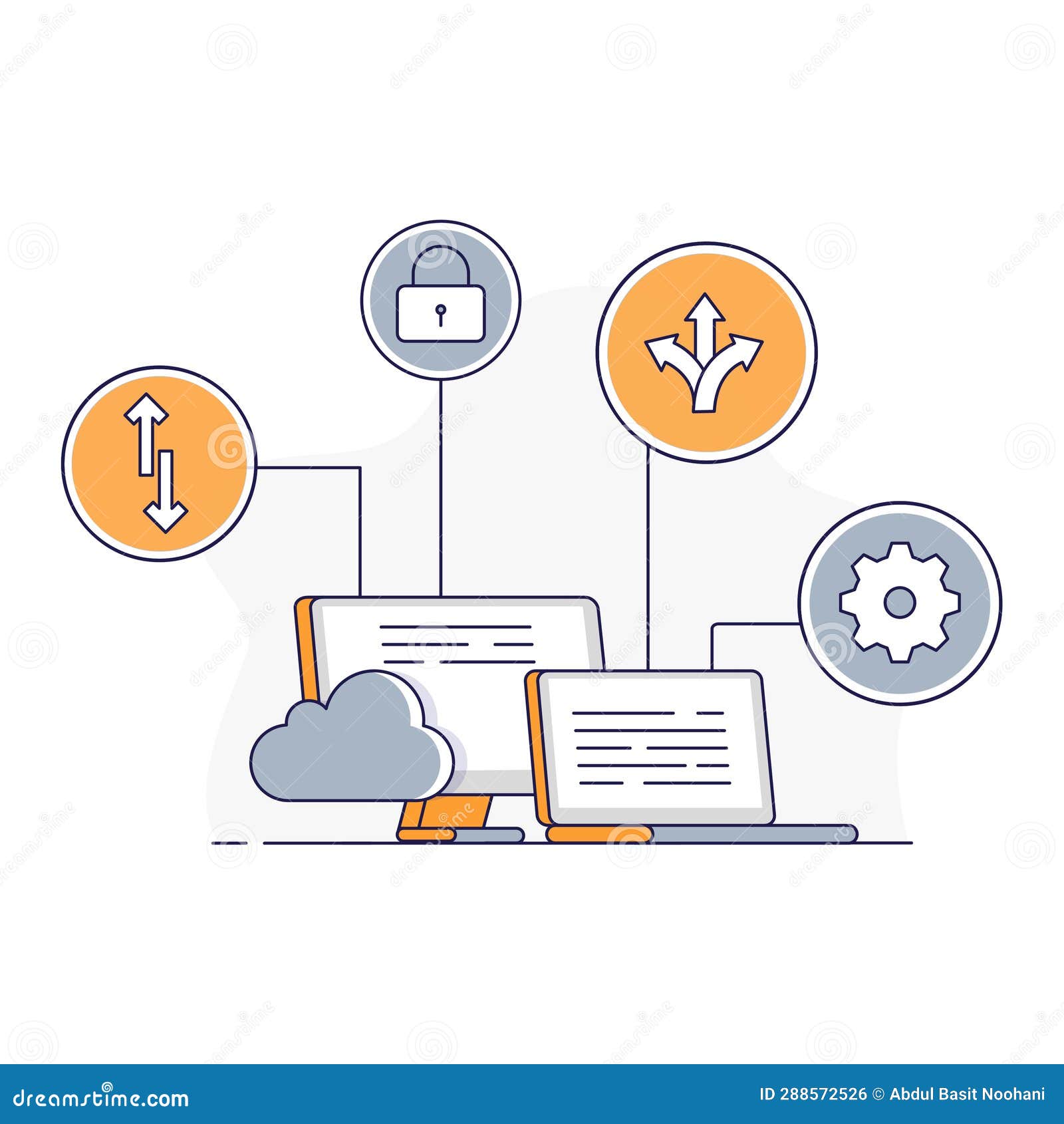 Software As a Service (SaaS) Icon. Cloud-Based Application Symbol for ...