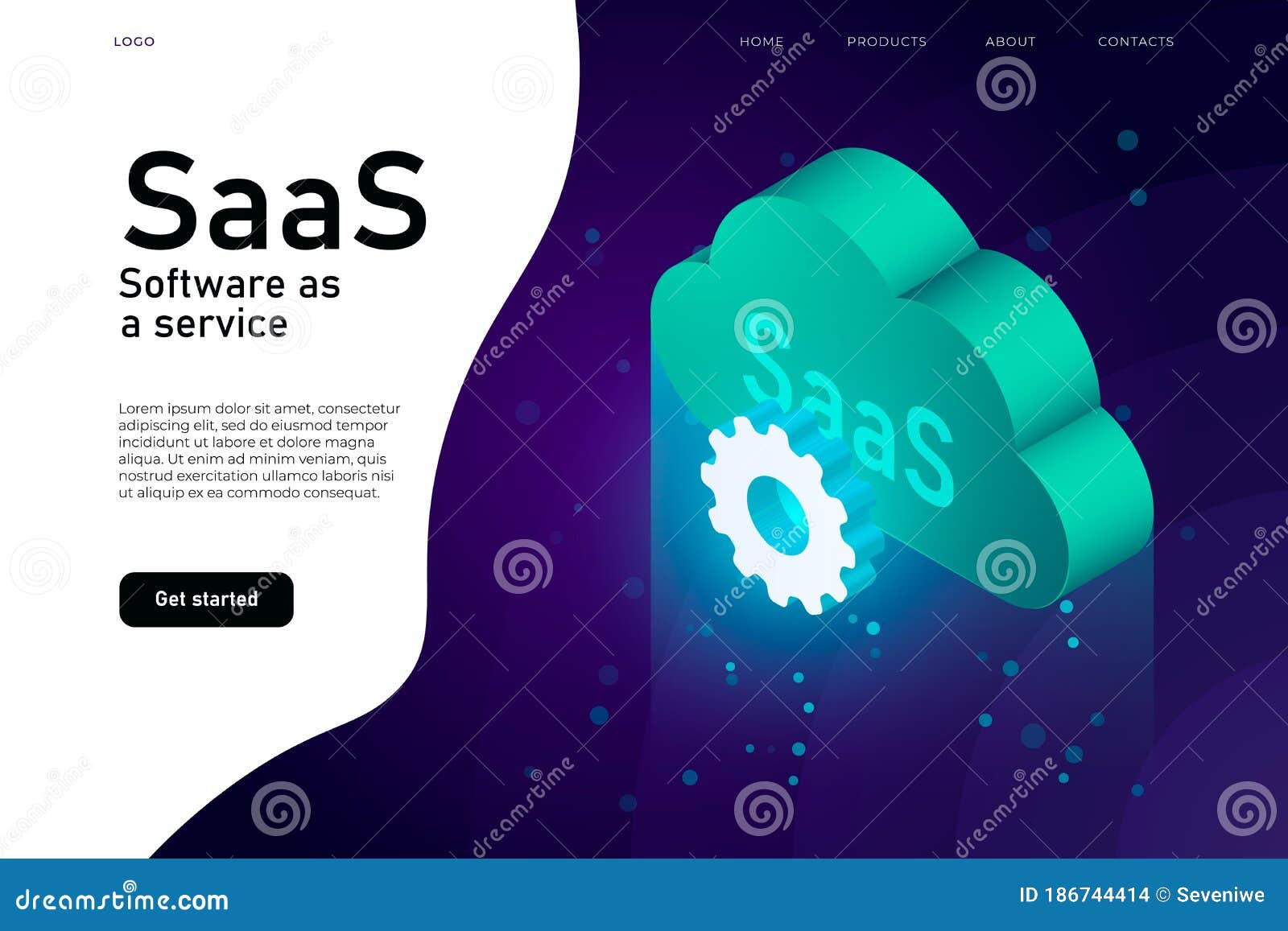 Software As a Service SaaS Program. it Mainframe Infrastructure Website ...