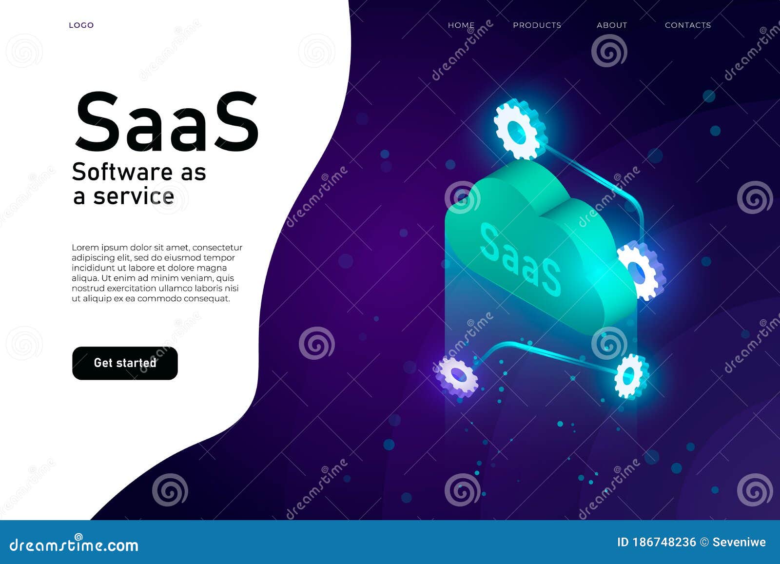 Software As a Service SaaS Program. it Mainframe Infrastructure Website ...