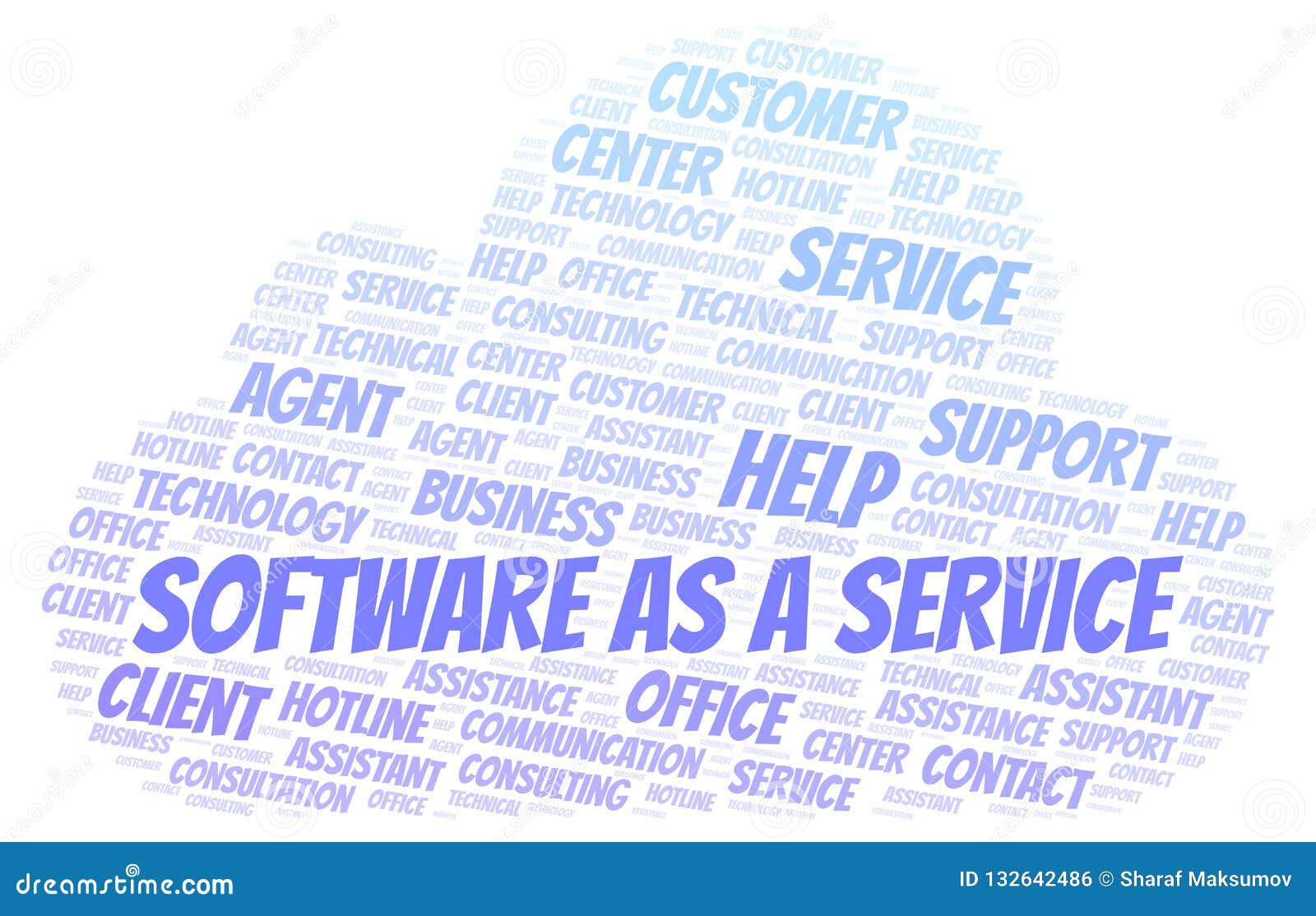 Software As a Service Word Cloud Stock Illustration - Illustration of ...