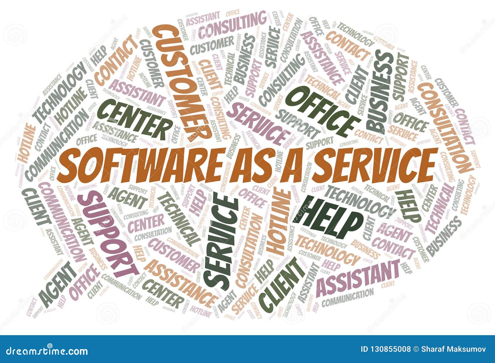 Software As a Service Word Cloud. Stock Illustration - Illustration of ...