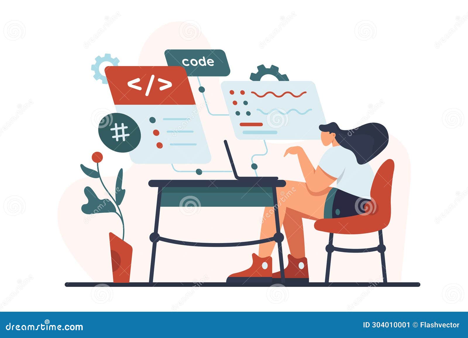 Backend Development Coding Software Engineering Programming Languages Program Code On Laptop