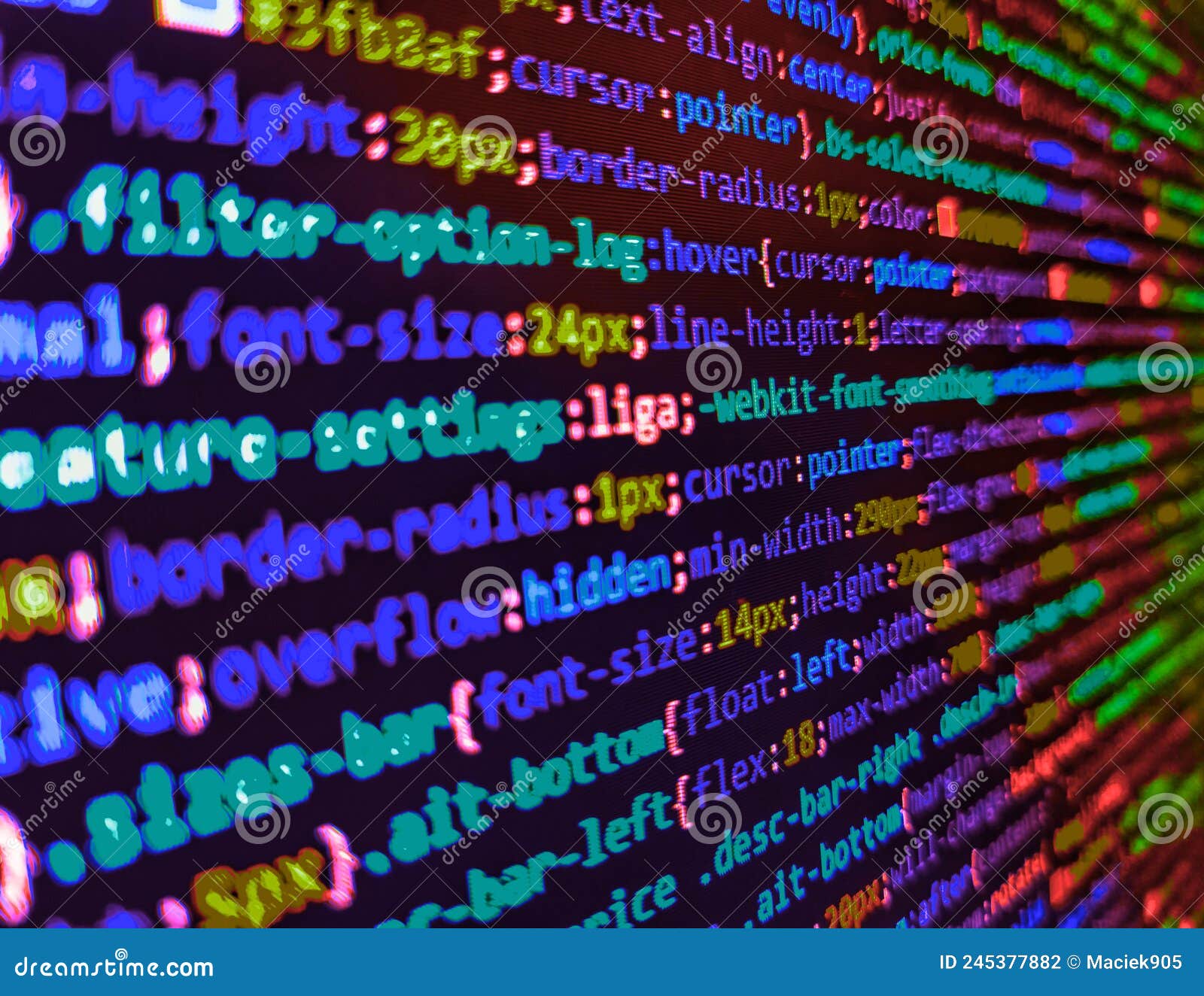 Software Background Technology Code On Dark Background Writing