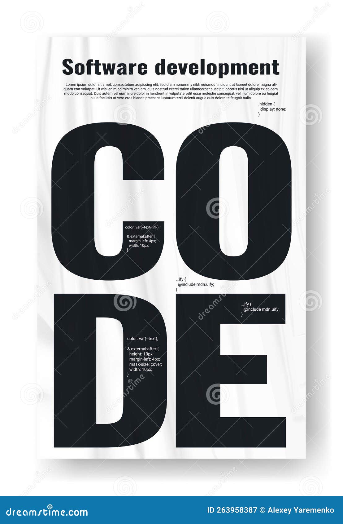 Software Black and White Poster Stock Vector - Illustration of pattern ...