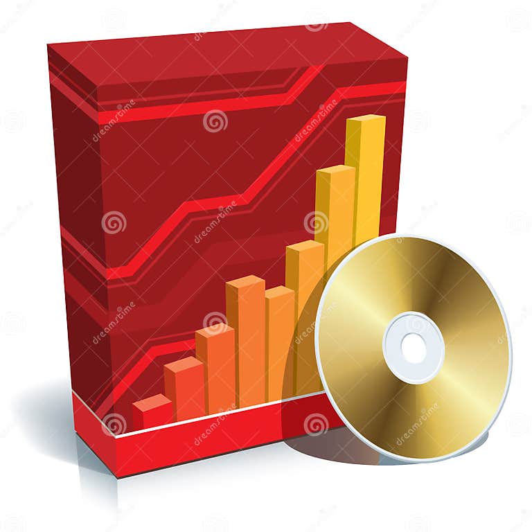Software box and CD stock vector. Illustration of business - 5962610