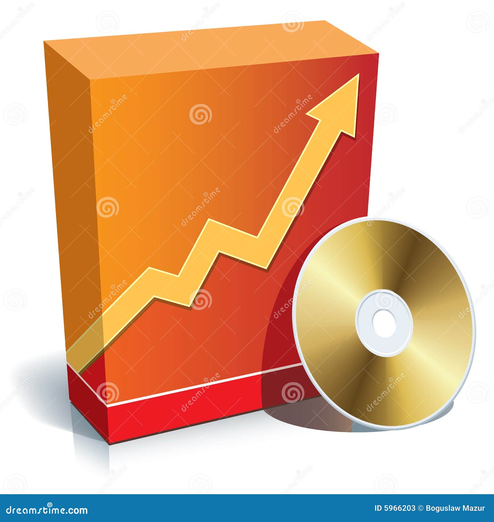 Software box and CD stock vector. Illustration of economy - 5966203