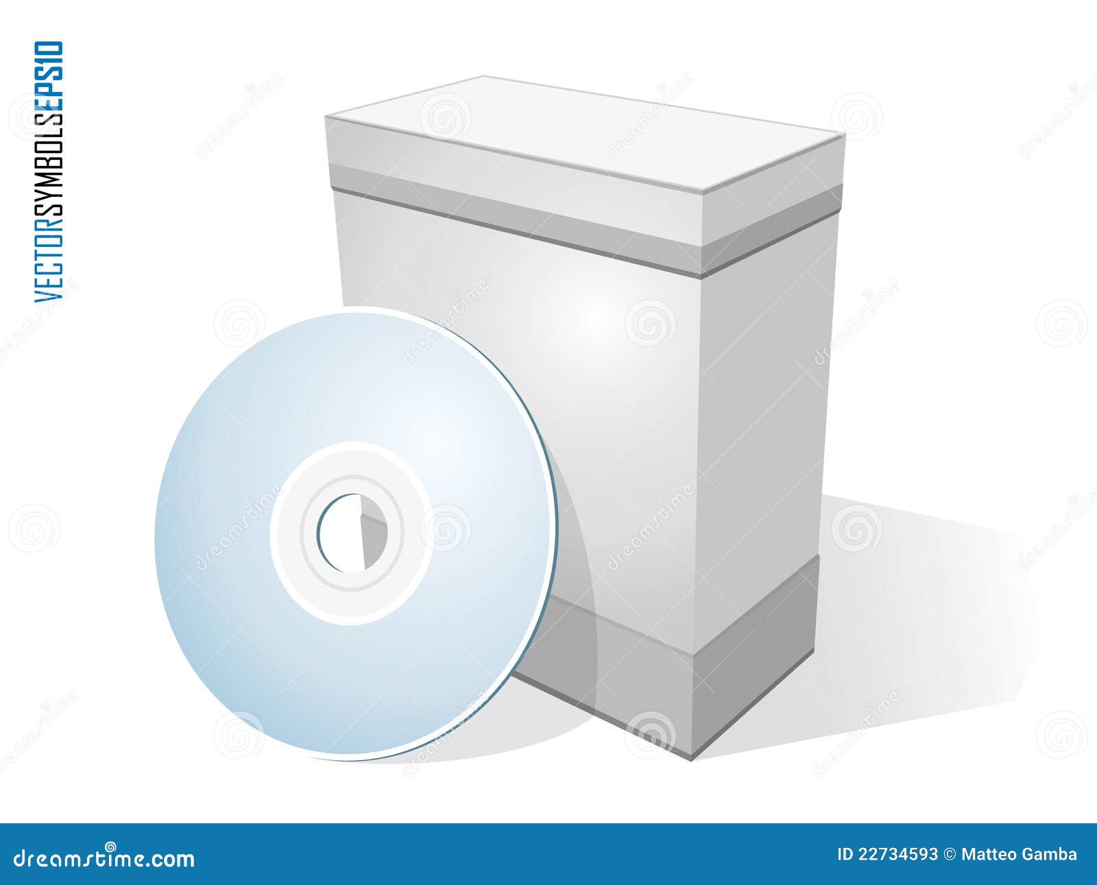Software box with disc stock vector. Illustration of background - 22734593