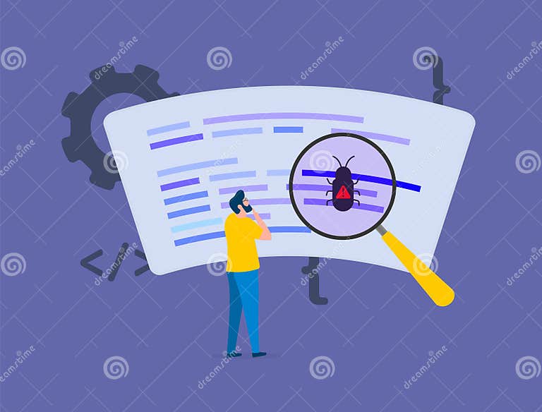 Software Bug Concept Optimize And Debug Code Mobile App Qa Software Dev Test And Fix Code 3126