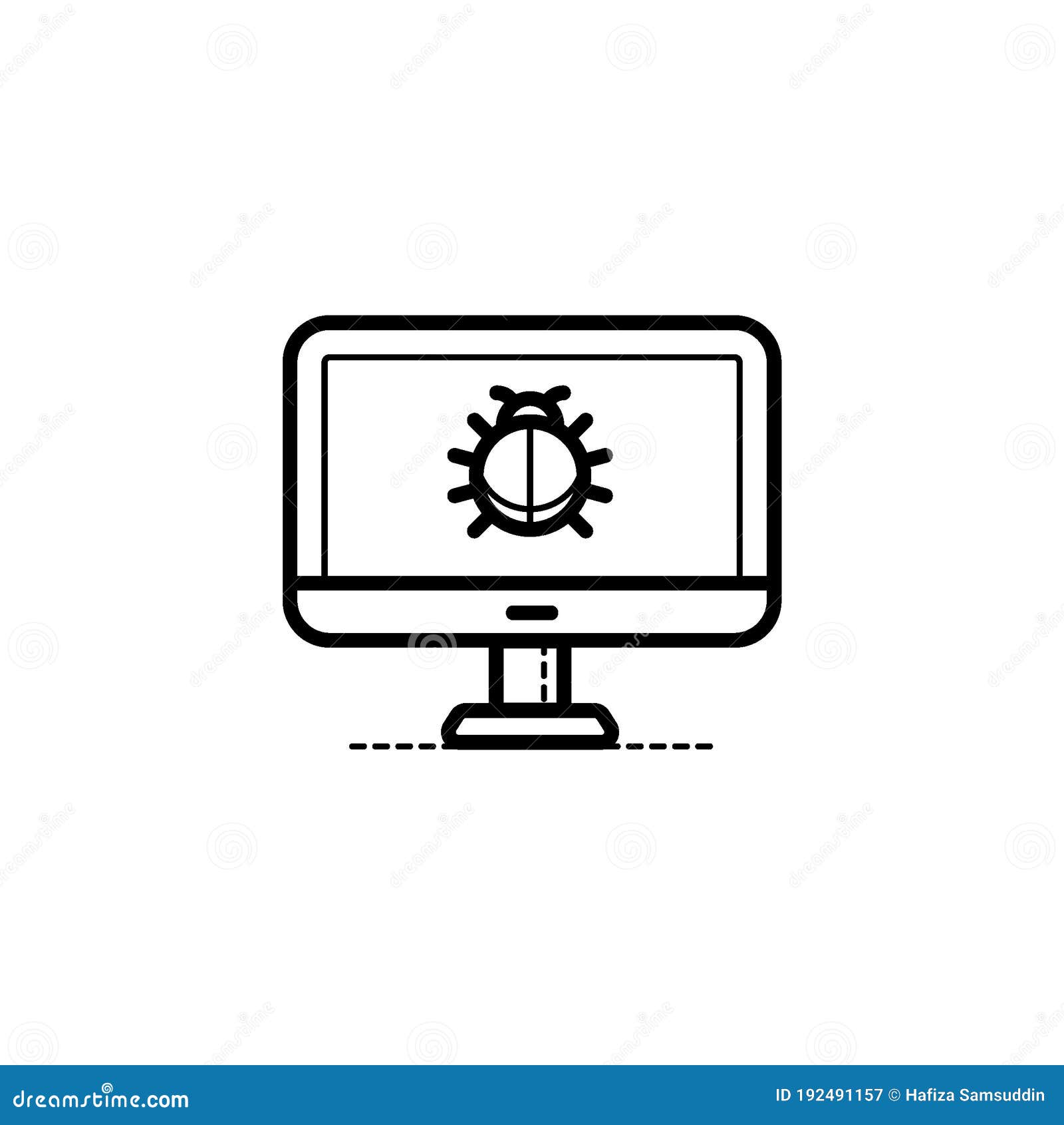 Software Bug Concept. Vector Illustration Decorative Design Stock ...