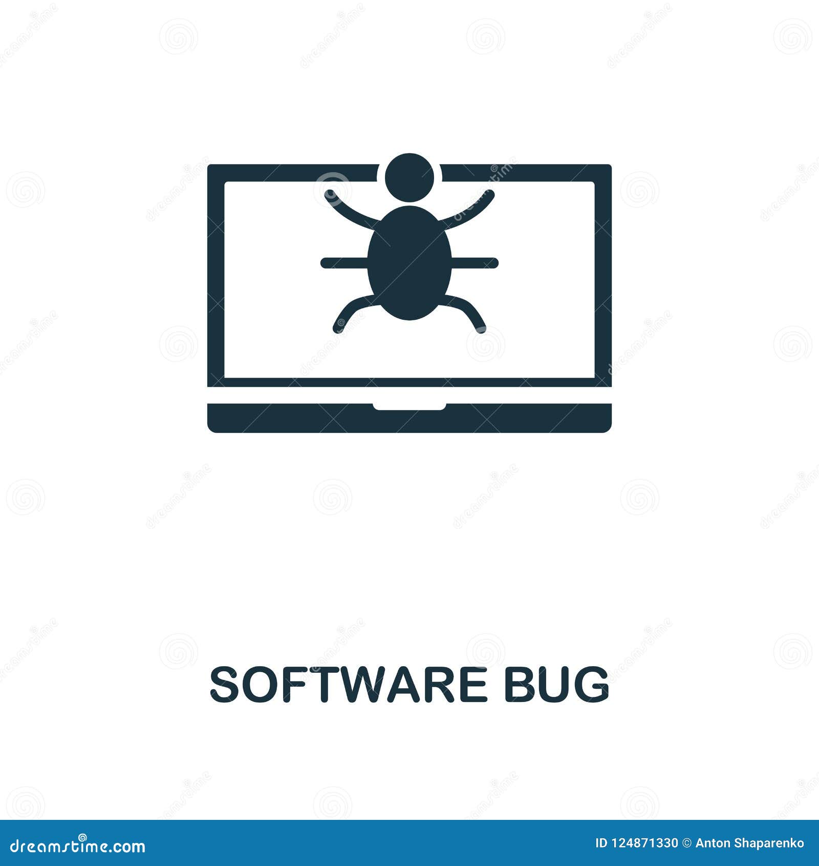 Software Bug Icon. Monochrome Style Design from Internet Security Icon ...