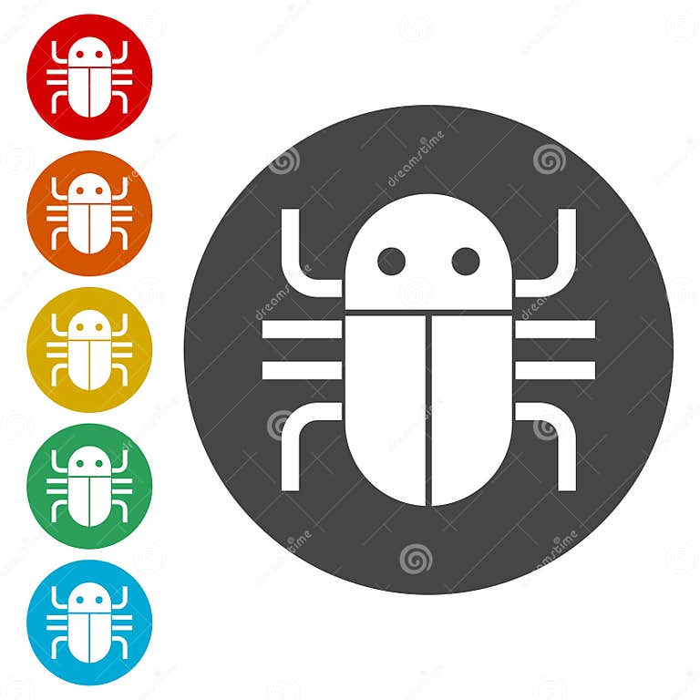 Software Bug Icon, Program Bug Icon Stock Vector - Illustration of ...
