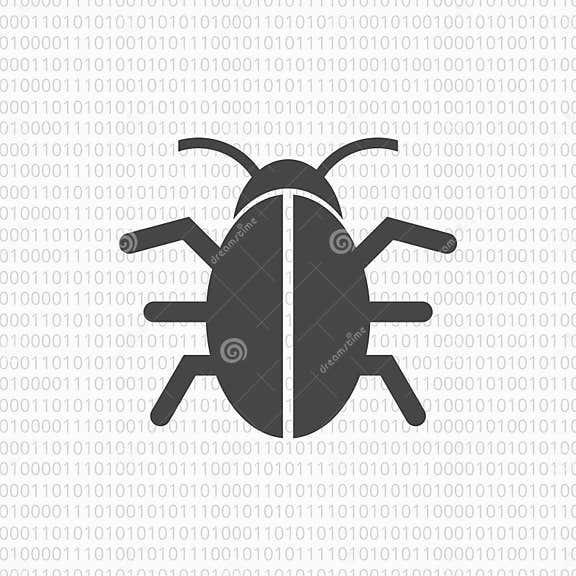 Software Bug Icon, Program Bug Icon Stock Vector - Illustration of flat ...