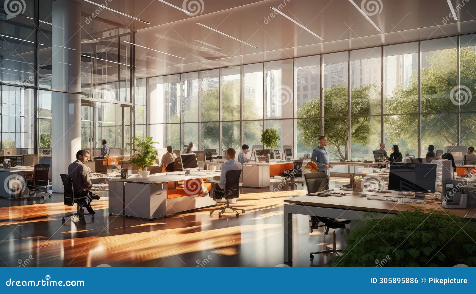 Software busy tech office stock illustration. Illustration of desktop ...