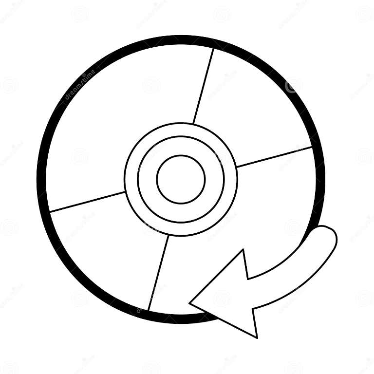 Software Cd Rom Symbol in Black and White Stock Vector - Illustration ...
