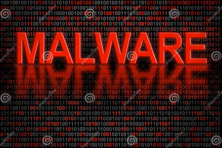 Software Code or Data Infected by Malware Stock Illustration ...