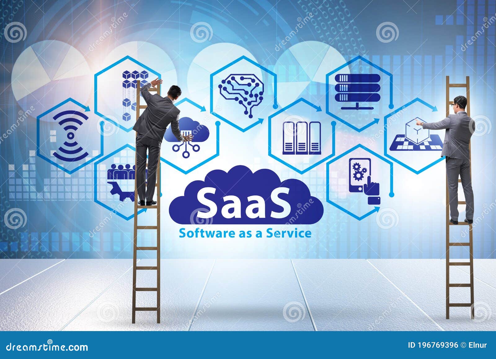 Software Como Servicio - Concepto De SaaS Con Empresario Foto de archivo - Imagen de digital ...