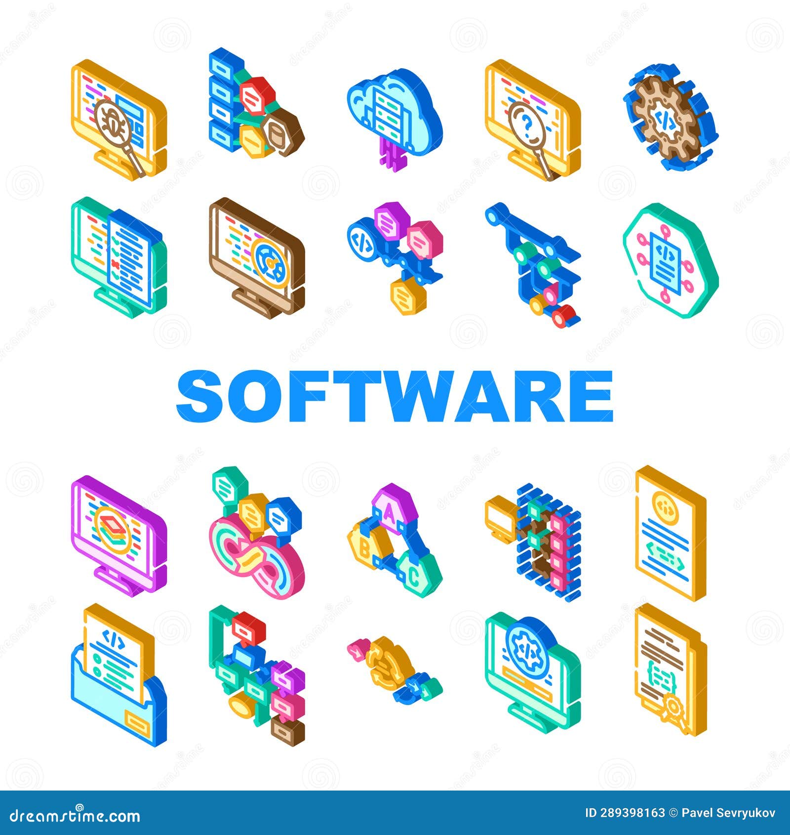 Coder Icons Programmer Computer Software Expert Input Ends Execute Cluster Bugs Fix Testing