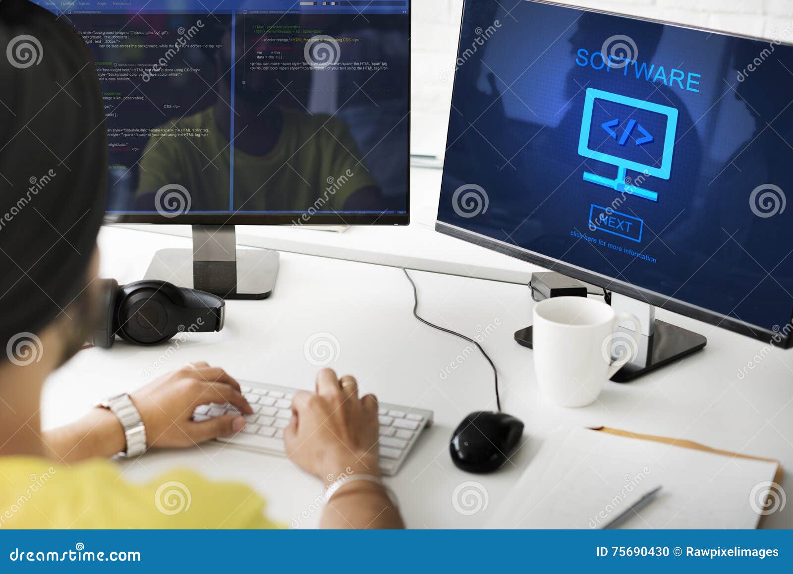 Software Computer Digital Data Homepage Concept Stock Photo - Image of ...
