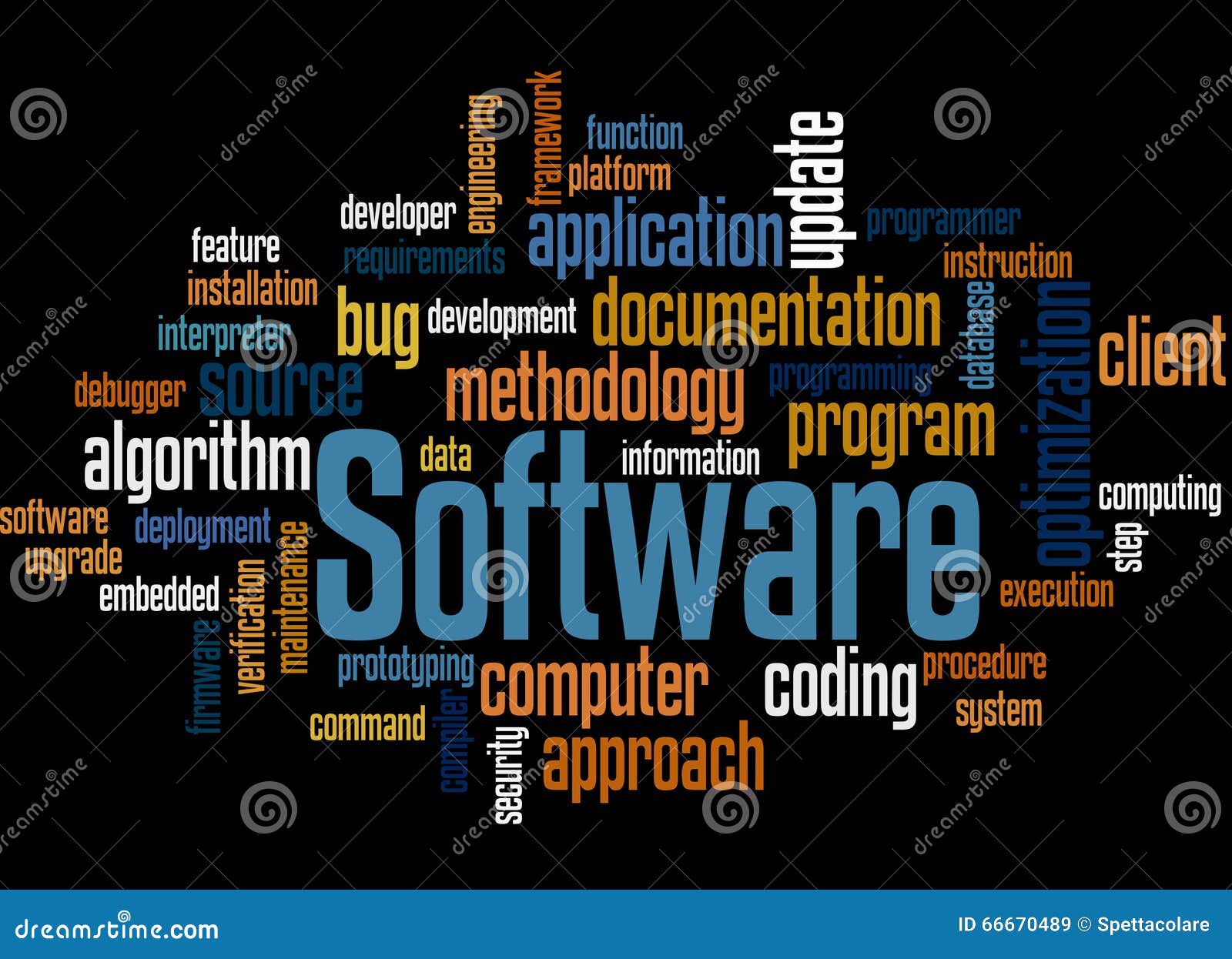 Software, Conceito 4 Da Nuvem Da Palavra Ilustração Stock - Ilustração ...