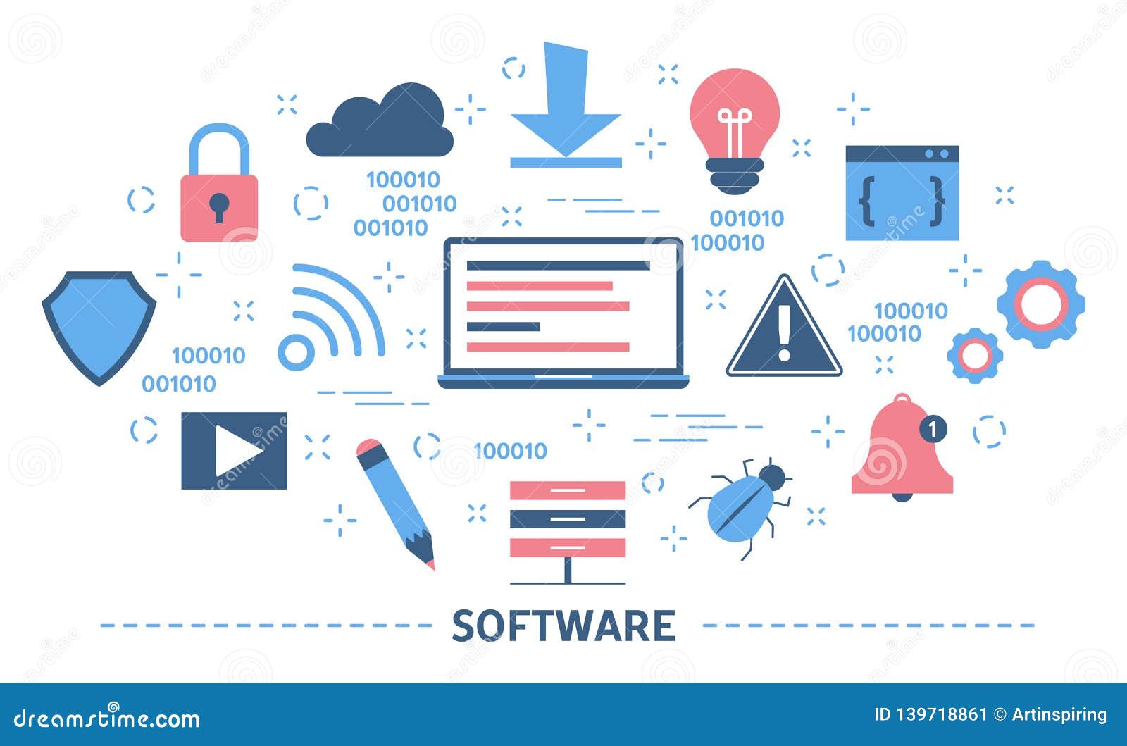 Software Concept Idea Of Programming And Coding Stock Vector Illustration Of Education