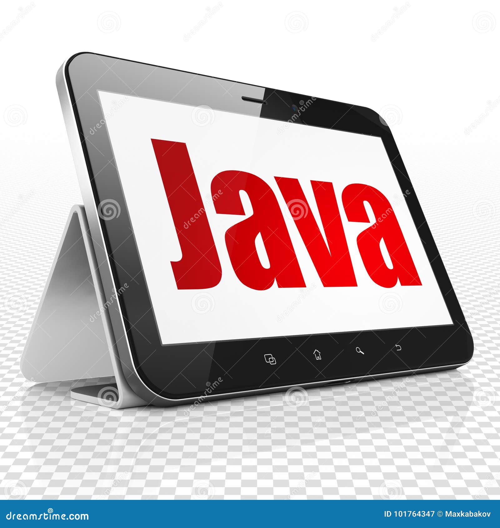 Software Concept: Tablet Computer with Java on Display Stock ...