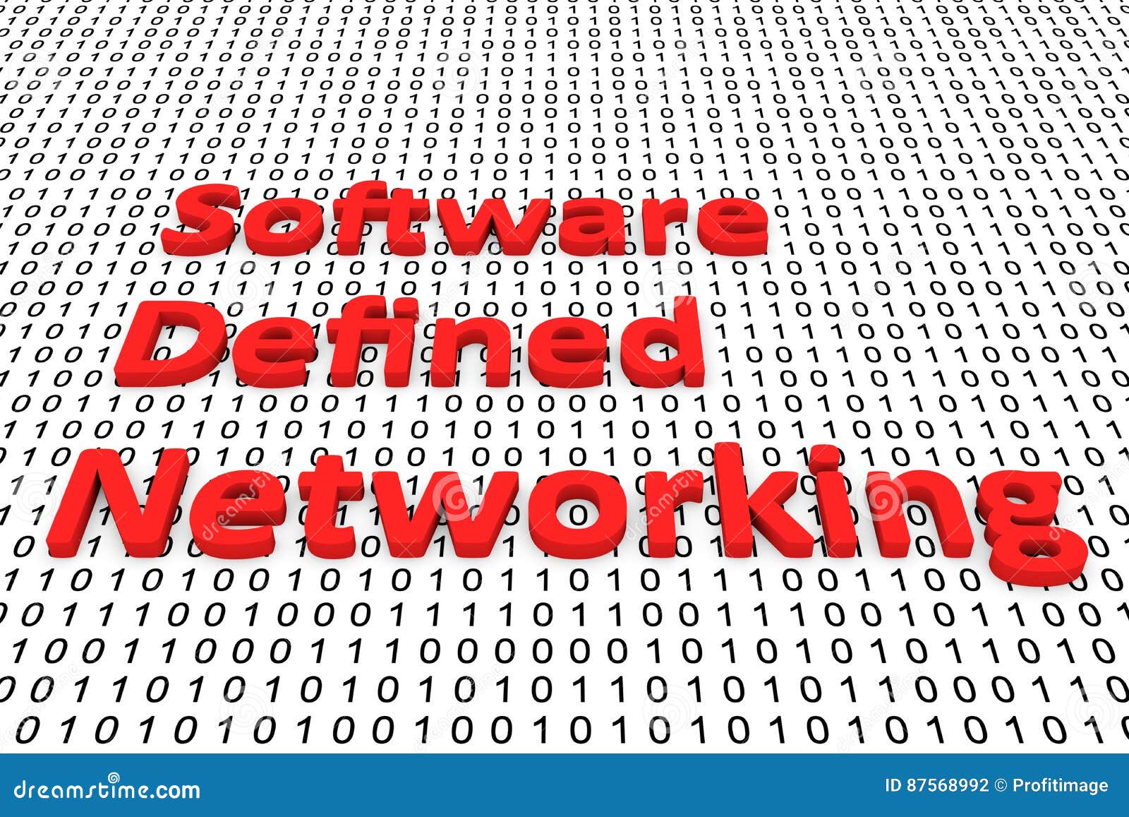 Software Defined Networking Stock Illustration - Illustration of binary ...