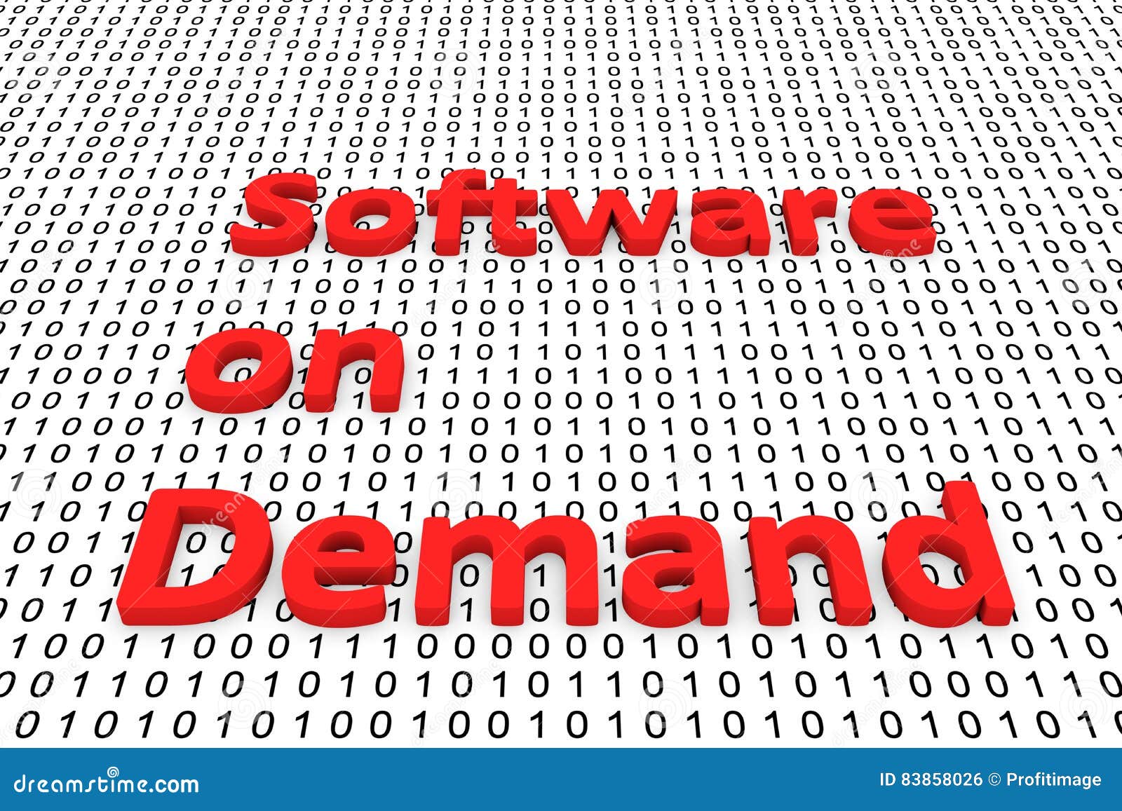 Software on demand stock illustration. Illustration of render - 83858026