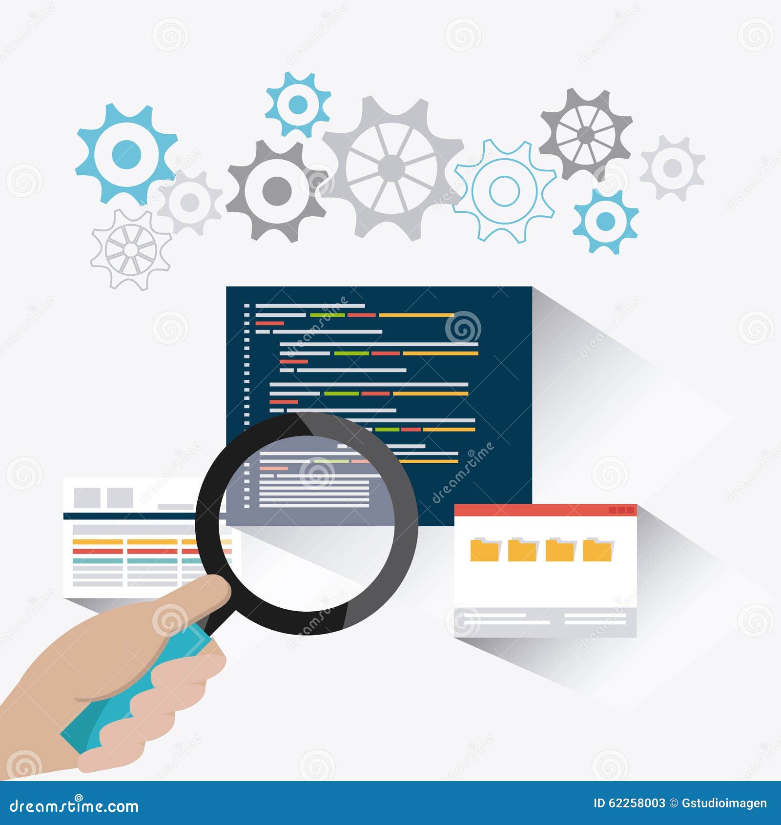 Software design. stock illustration. Illustration of code - 62258003