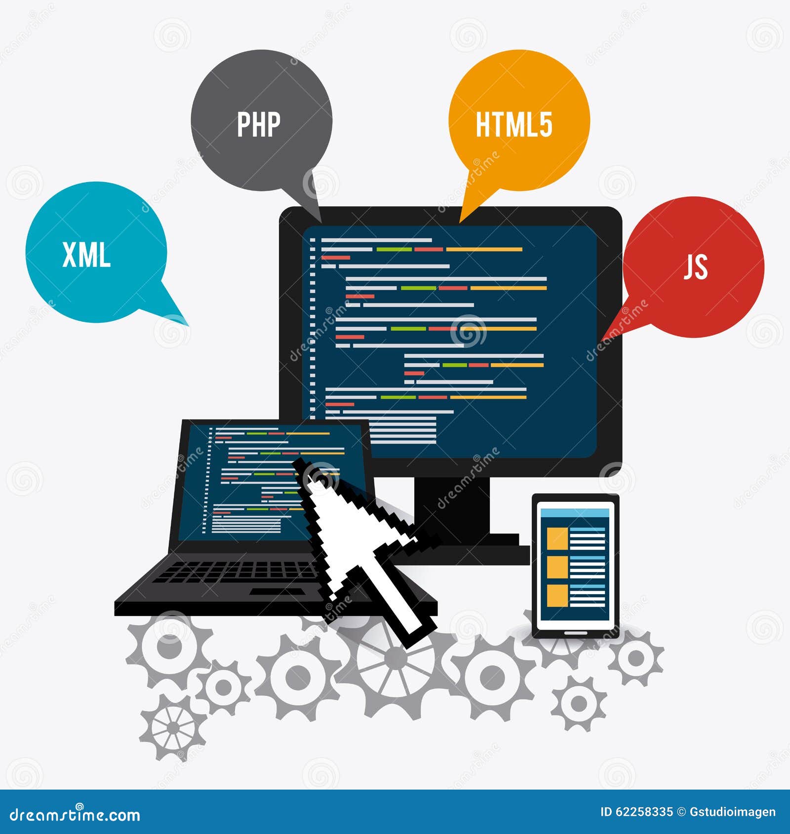 Software design. stock illustration. Illustration of office - 62258335