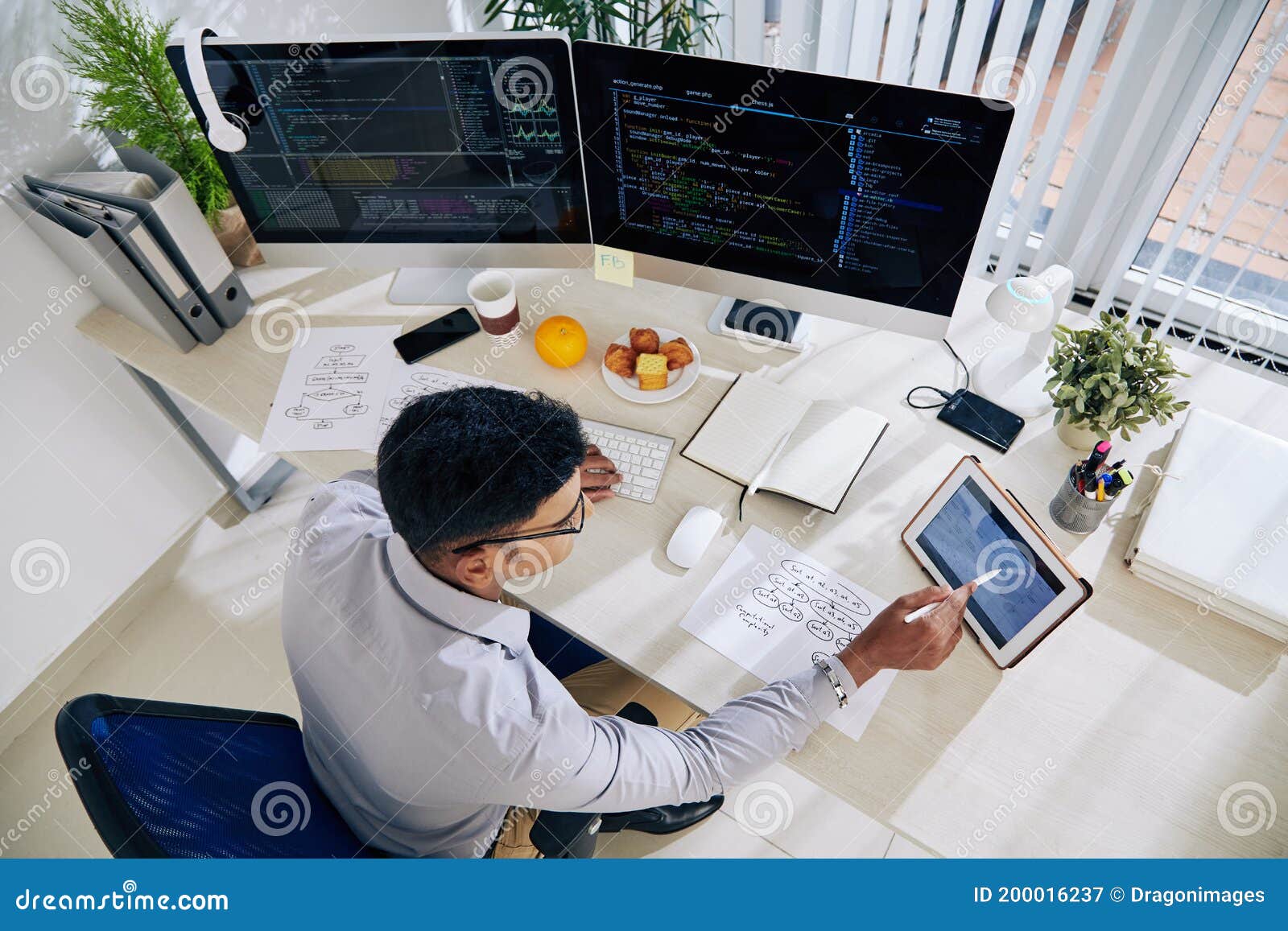 Software Developer Checking Calendar Stock Image - Image of asian, computer: 200016237