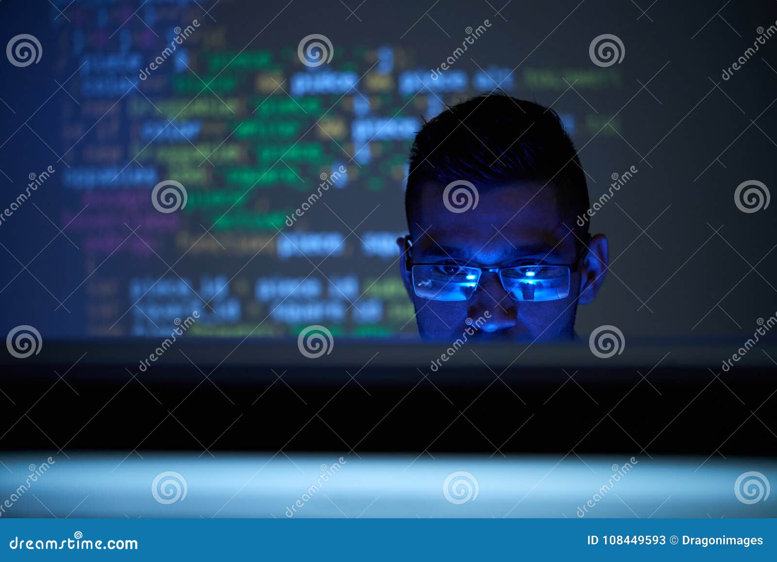 Checking Programming Code Stock Image Image Of Programmer 108449593