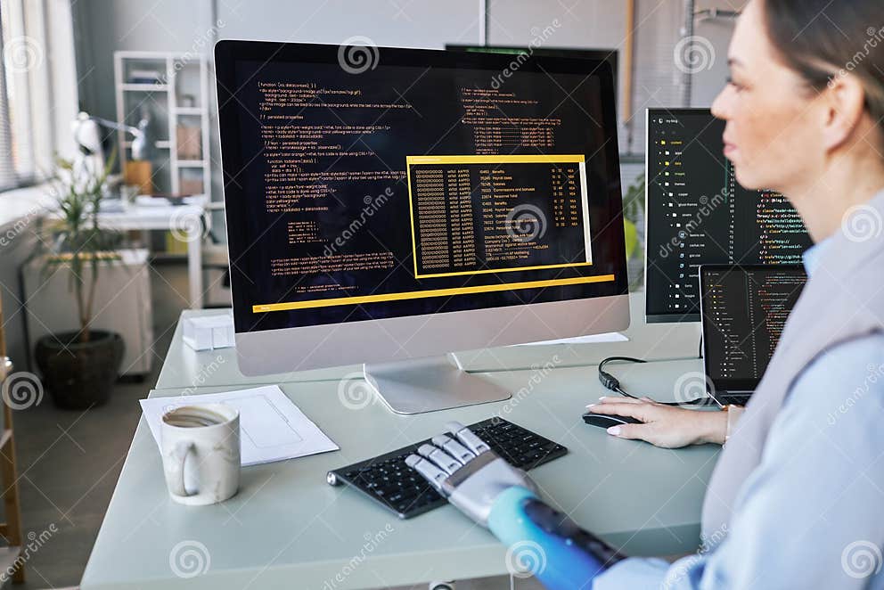 Software Developer Checking Programming Code Stock Image - Image of artificial, science: 262650737