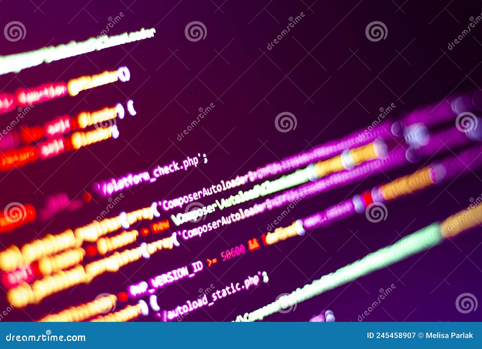 The Software Developer Does the Coding Stock Image - Image of blur ...