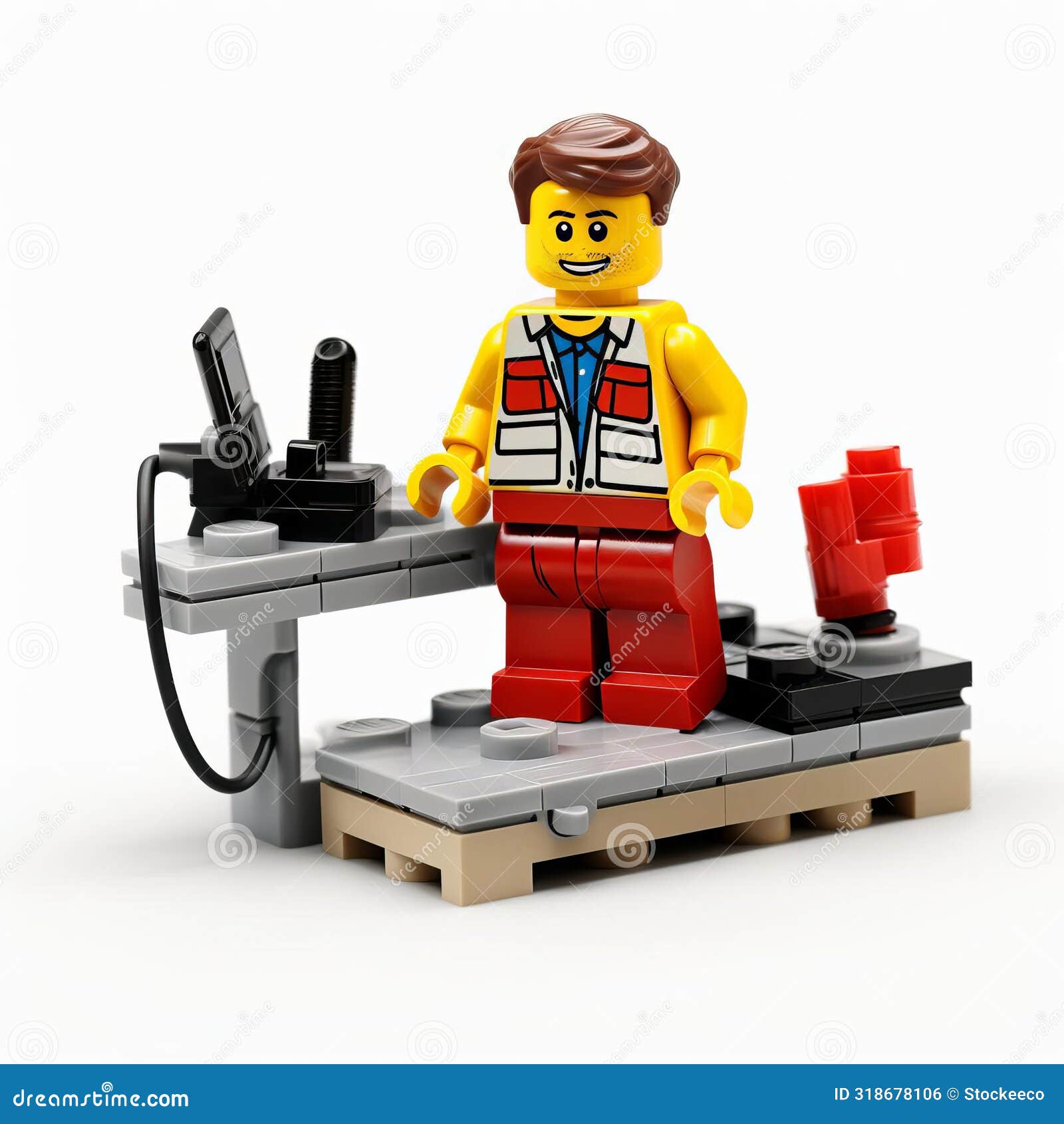 Professional Lego Male Software Developer Isolated Background Image ...
