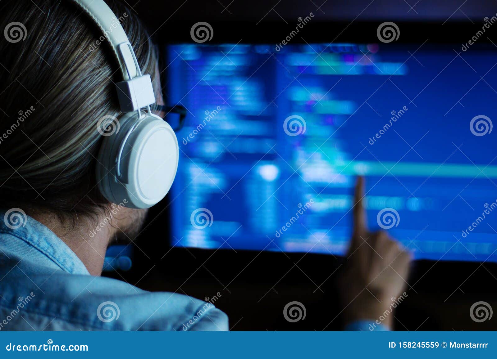 Software Developer, Freelancer Working with Program Code Stock Image ... Software Developer, Freelancer Working with Program Code Stock Image ...