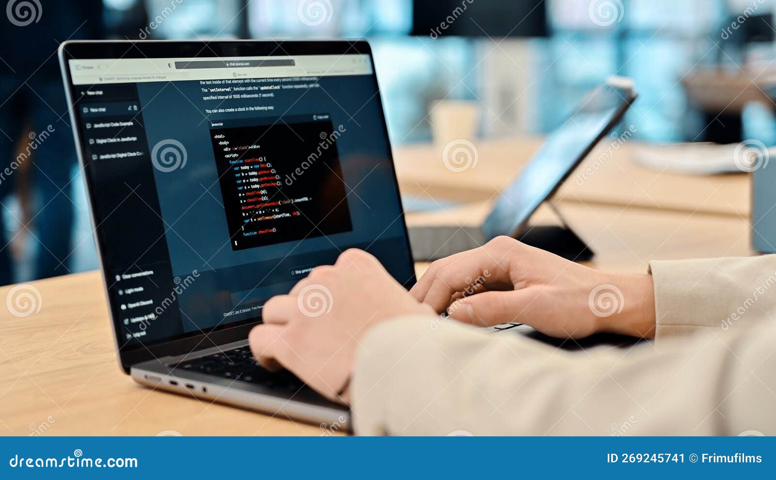 Software Developer Generating Code in an AI Chat Editorial Photo - Image of giving, focus: 269245741