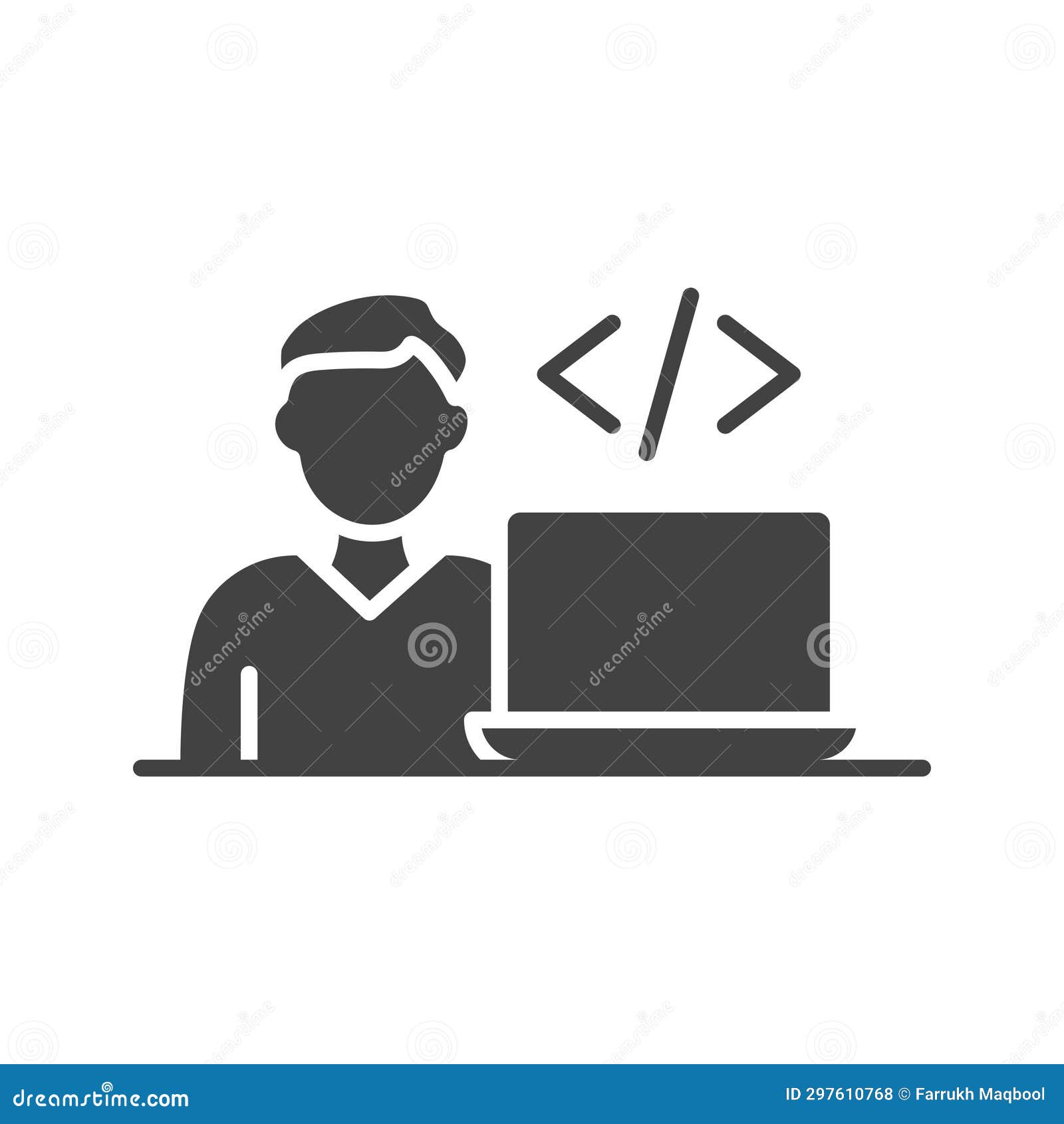 Software Developer Icon Vector Image. Stock Vector - Illustration of ...