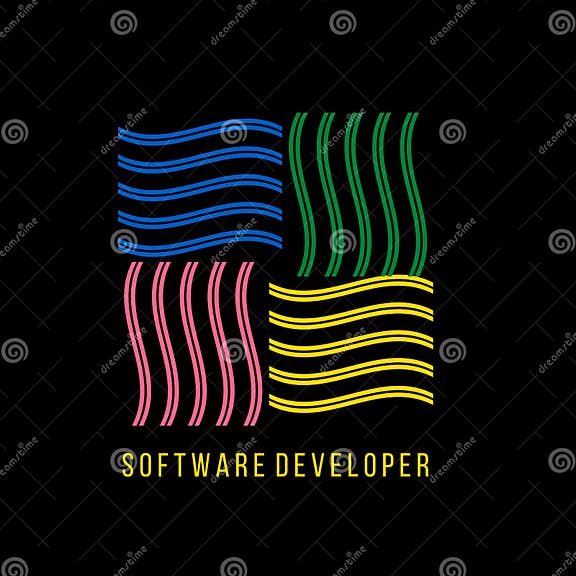 Software developer logo stock illustration. Illustration of cartoon ...