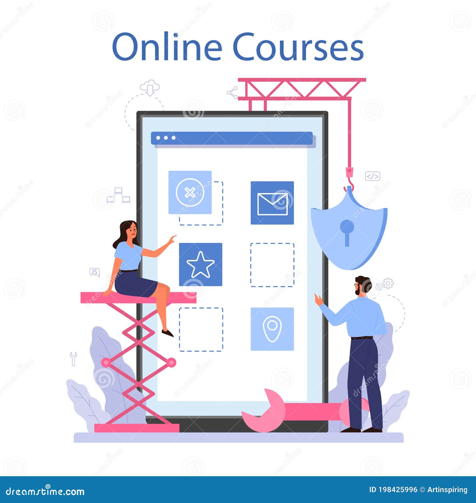 Software Developer Online Service or Platform. Idea of Programming Stock Vector - Illustration ...