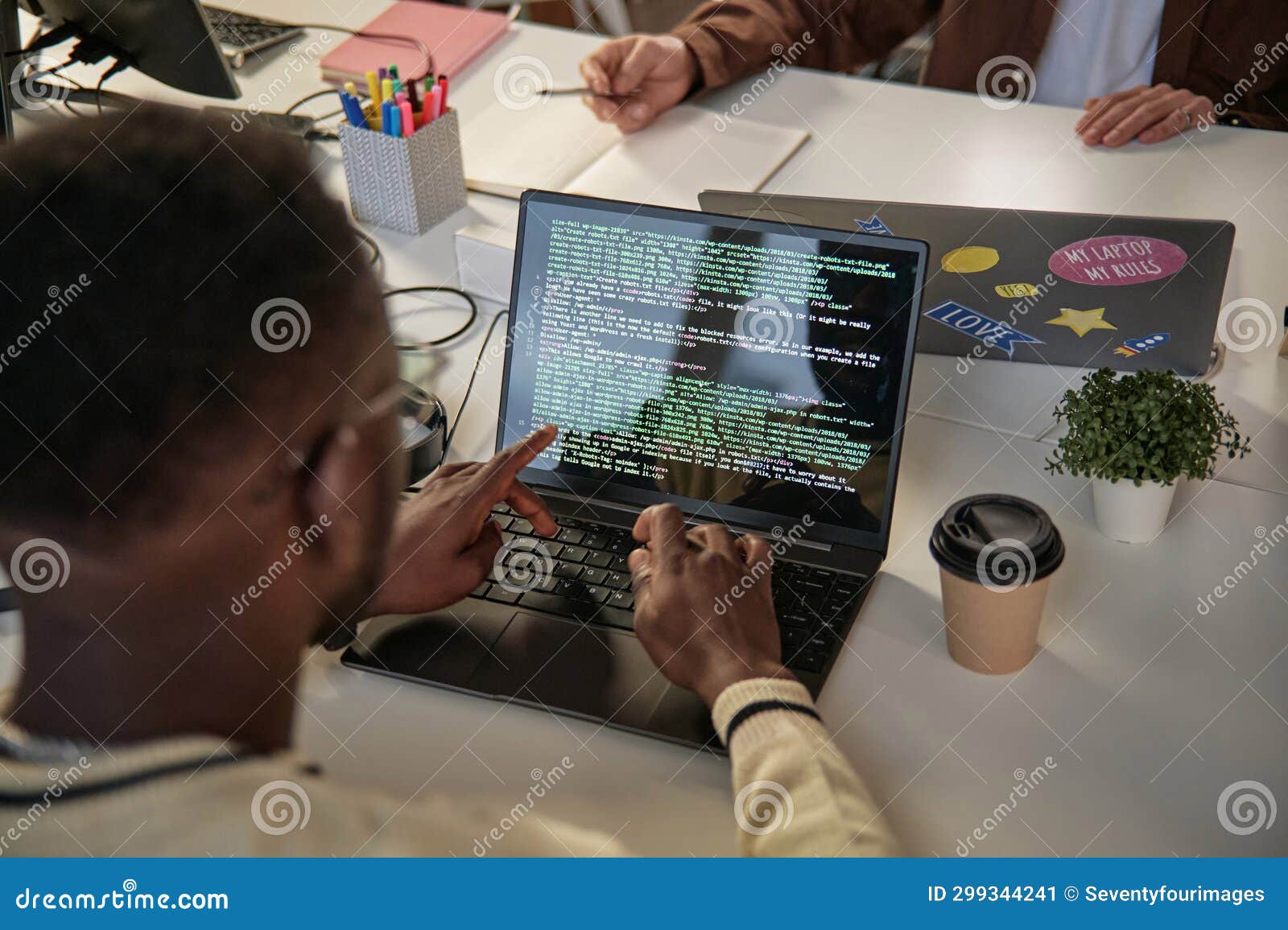 Software Developer Producing Efficient Code Stock Image - Image of ...